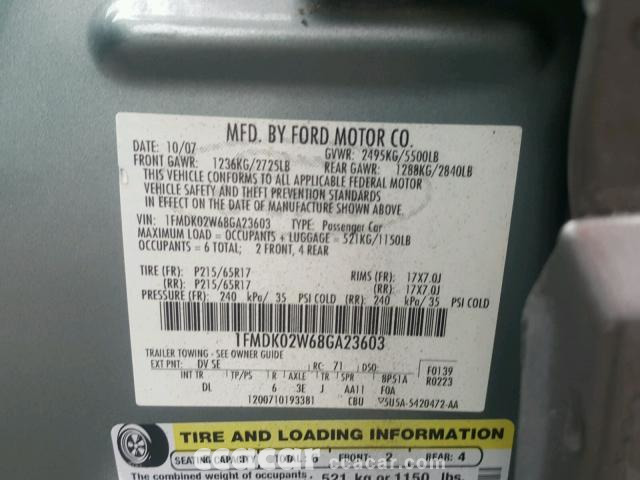 2008 FORD TAURUS X SEL | Salvage & Damaged Cars for Sale